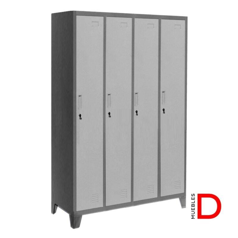 Locker Metálico 4 Cuerpos, 4 Puertas - DASEC Proyectos Mobiliarios